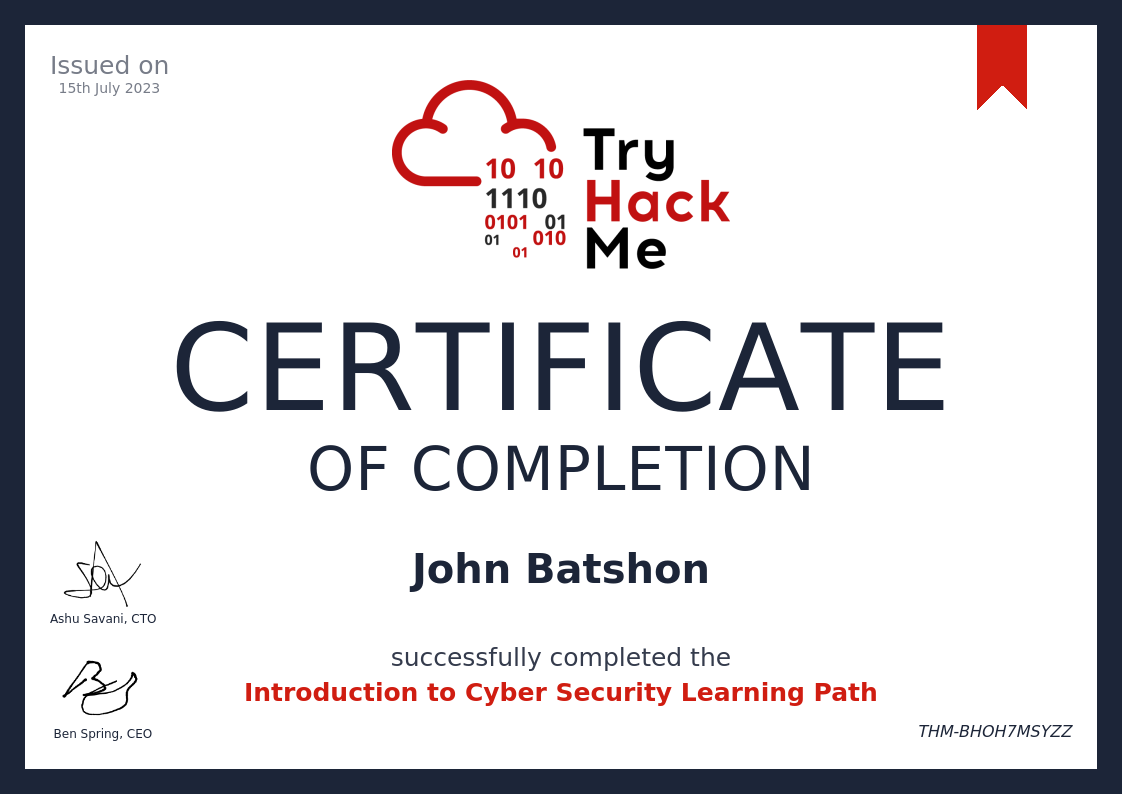 John Batshon - Cybersecurity Analyst | LinkedIn