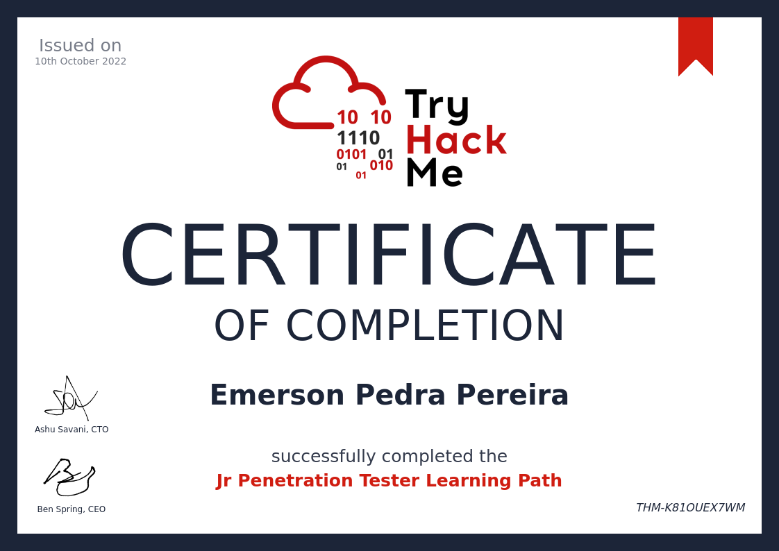 Emerson P. - Analista de Segurança Ofensiva | LinkedIn