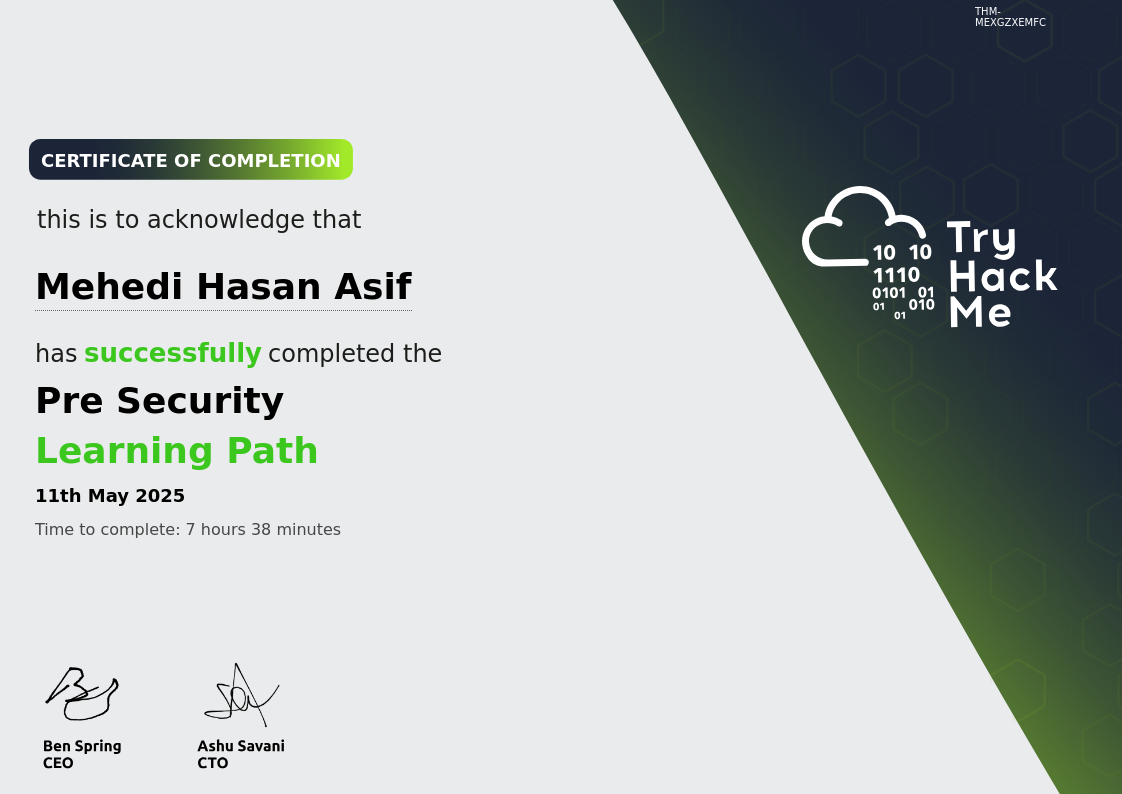 Md Mehedi Hasan Asif - | Cloud-Devops | DevSecOps Enthusiast | Cybersecurity Learner | Top 4% on ...