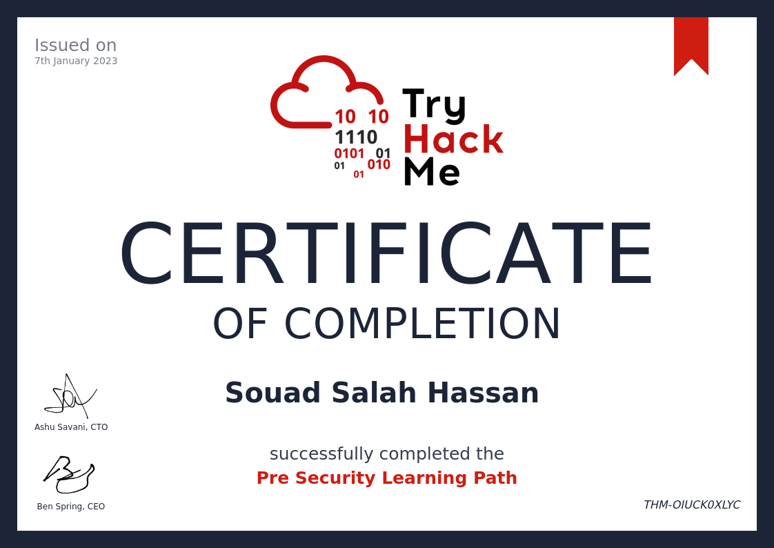 Souad Omar - IT Analyst | CompTIA - CySA+ | Sec+ | Net+ | A+ | ISC2 CC ...