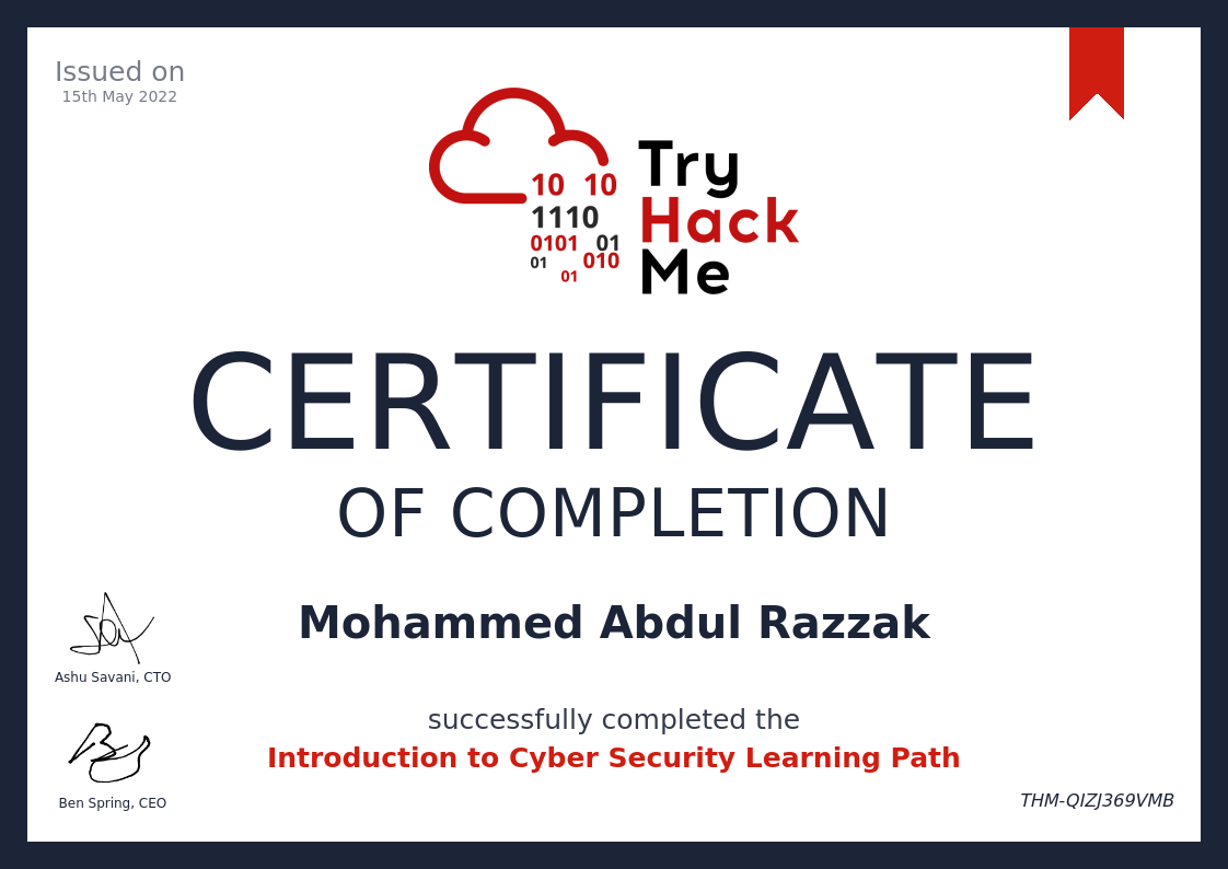 Mohammed Abdul Razzak - Cloud Security Consultant | LinkedIn