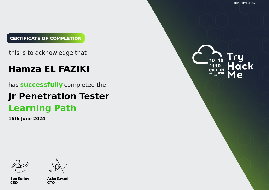 ‏Hamza EL FAZIKI‏ - ‏🛡️💻 Cybersecurity Engineering Student | Seeking PFE Internship | Top 1% ...