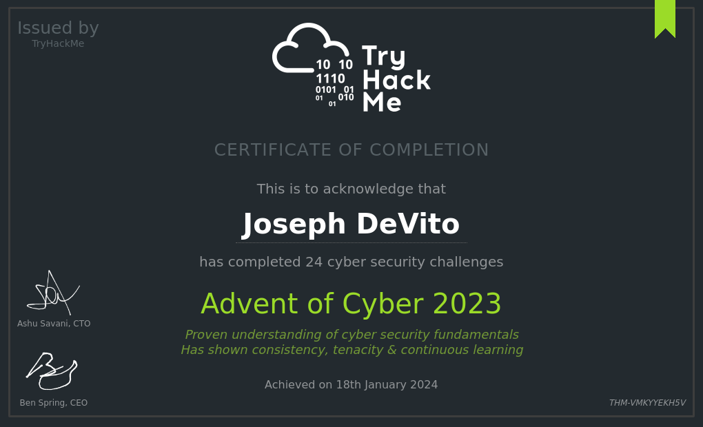 Joseph DeVito - Information Specialist II at NYS ITS | M.S Cybersecurity Risk, Policy ...