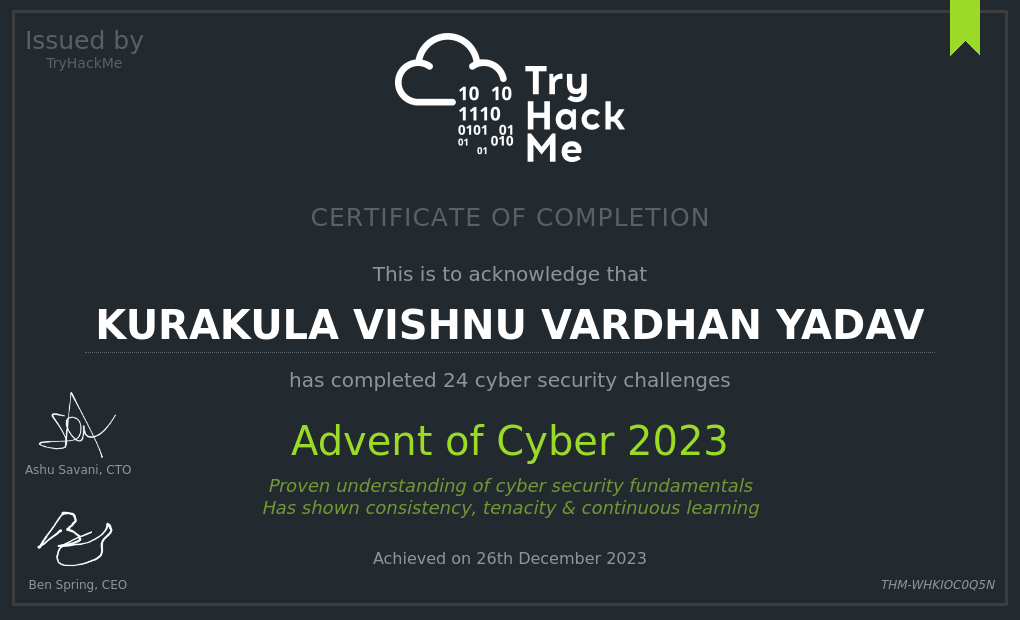 KURAKULA VISHNU VARDHAN YADAV - | CEH MASTER v12 | CC - (ISC)² | CAP | CNSP | AZ-900 | PL-900 ...