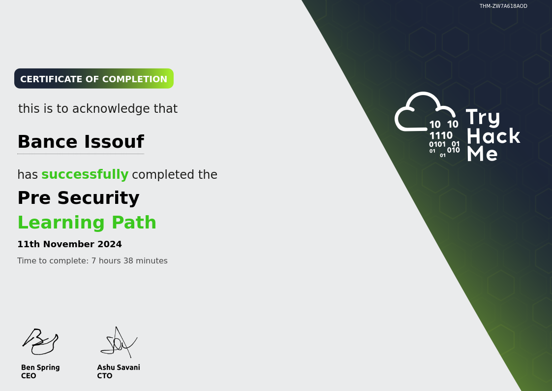 Issouf Bance - Cybersecurity Enthusiast (Offensive & Defensive ...